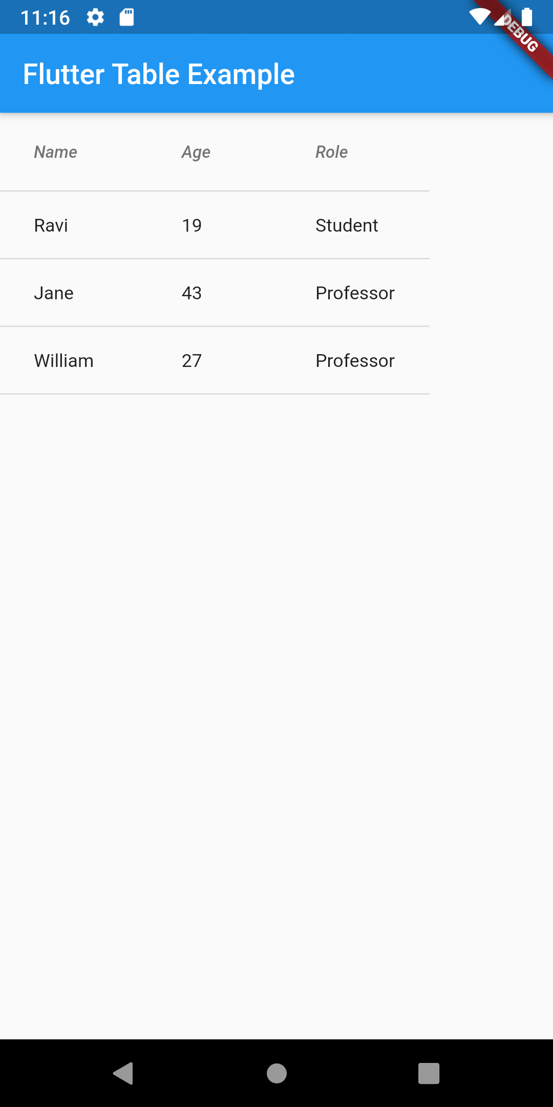How To Show Data As A Table In Flutter Flutter For You